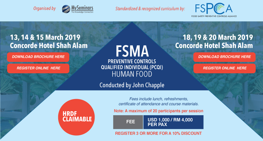 MySeminars – FSFMA Preventive Control Qualified Individual for Human Food
